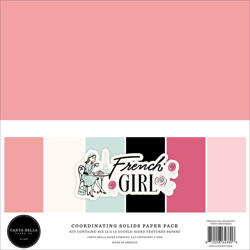 French Girl 12x12 Inch Coordination Solids Paper Pack (CBFG490015 ...