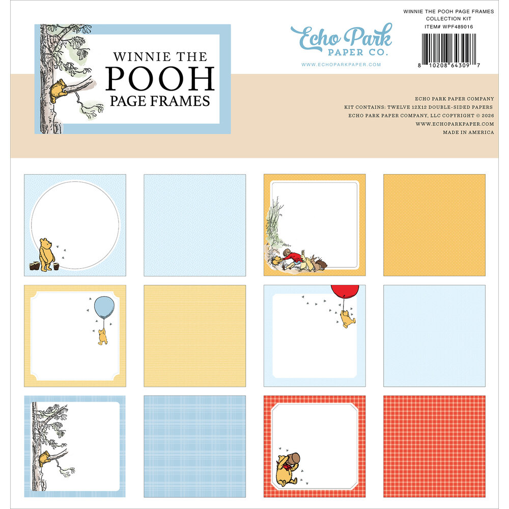 Winnie The Pooh Page Frames 12x12 Inch Collection Kit (WPF489016 ...