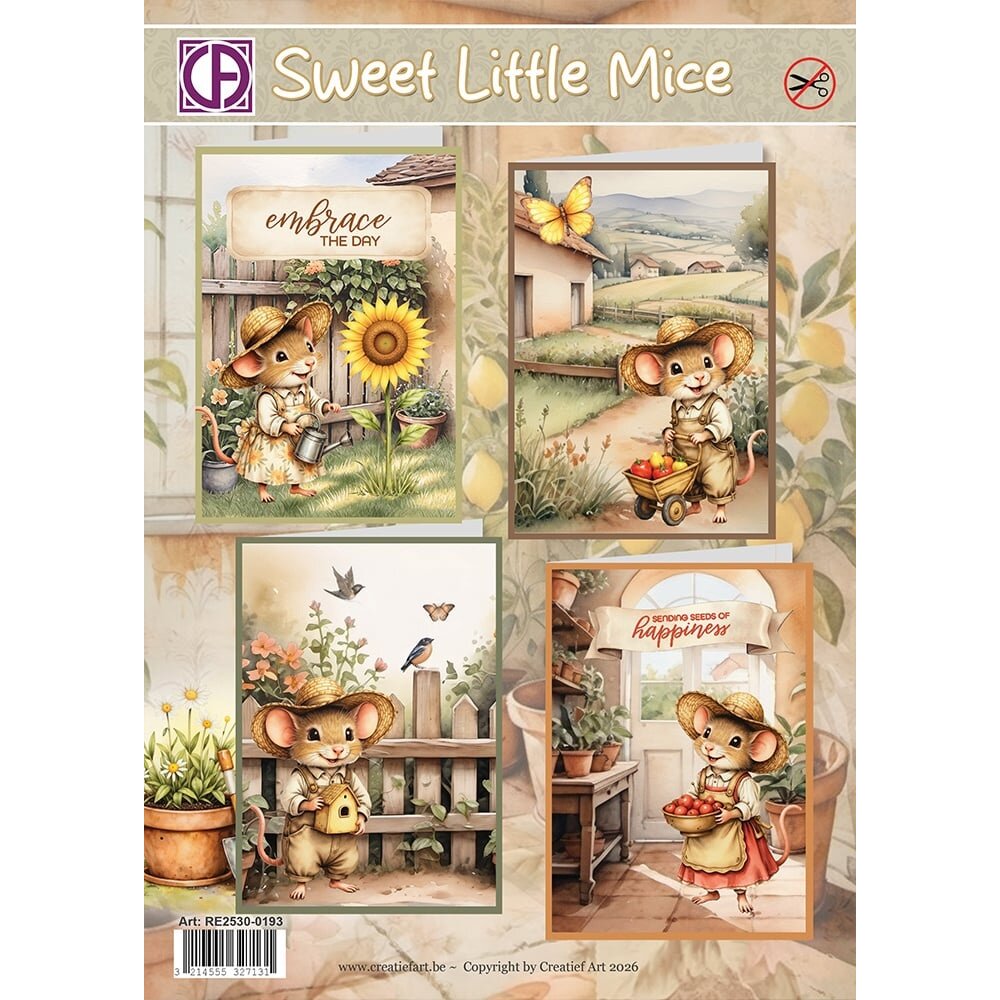Sweet Little Mice Card Kit (RE2530-0193) - Craftlines B.V.