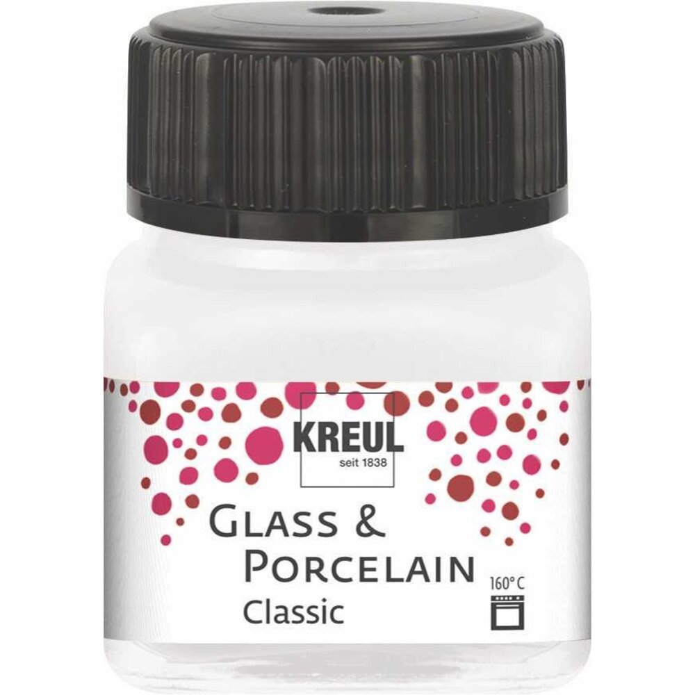 KREUL Glass & Porcelain Classic Metallic Mother-of-Pearl-White 20 ml ...