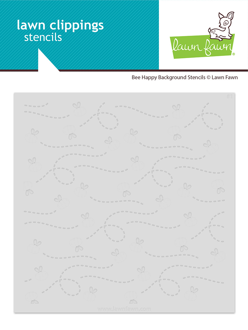 Bee Happy Background Stencils (LF4145) - Craftlines B.V.