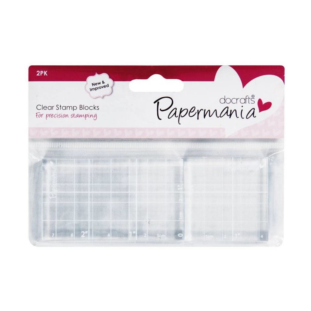 Papermania Clear Stamp Block 4,4 x 7,6 cm & 4,4 x 4,4 cm (PMA 9031000 ...