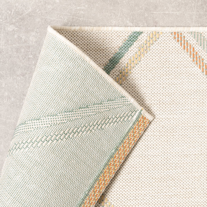 Modern buitenkleed - Playa Pattern Creme | Kleurvast! - Volero