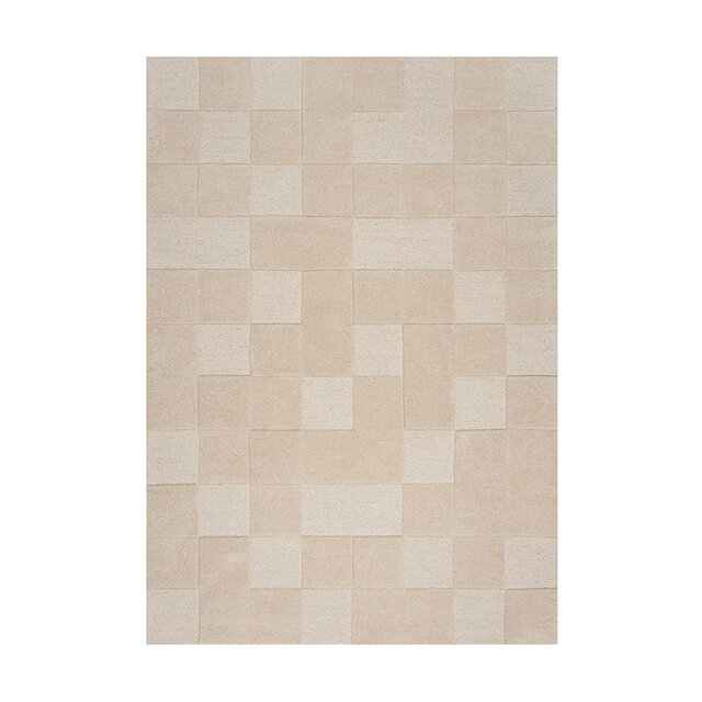Modern vloerkleed - Mozo Checkerboard Beige - Volero