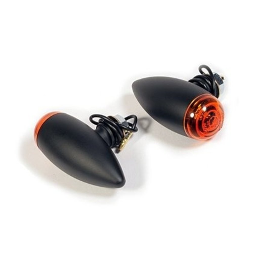Bullet turn signals Black Mini - Kollies Parts