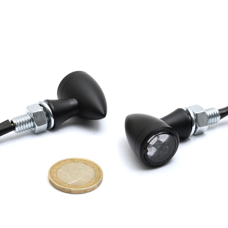 Micro Bullet LED Turnsignal black, ECE - Kollies Parts