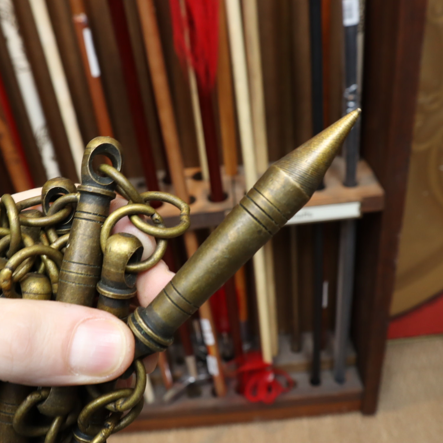 Brass Nine Section Chain Whip - Enso Martial Arts Shop Bristol Brass Nine Section Chain Whip - Enso Martial Arts Shop Bristol