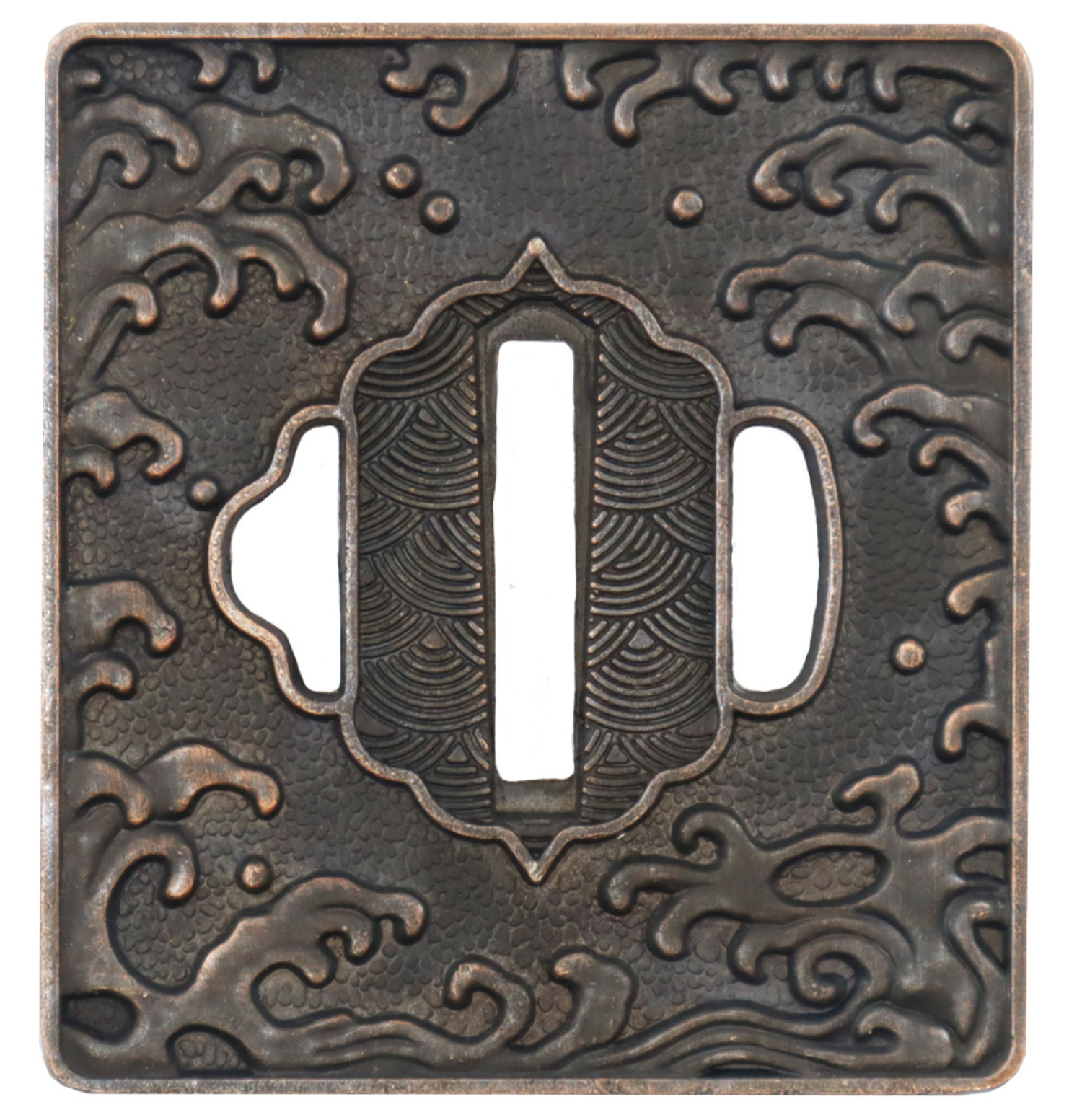 Square Wave Tsuba Guard for your Samurai Sword - Enso Martial Arts Shop ...