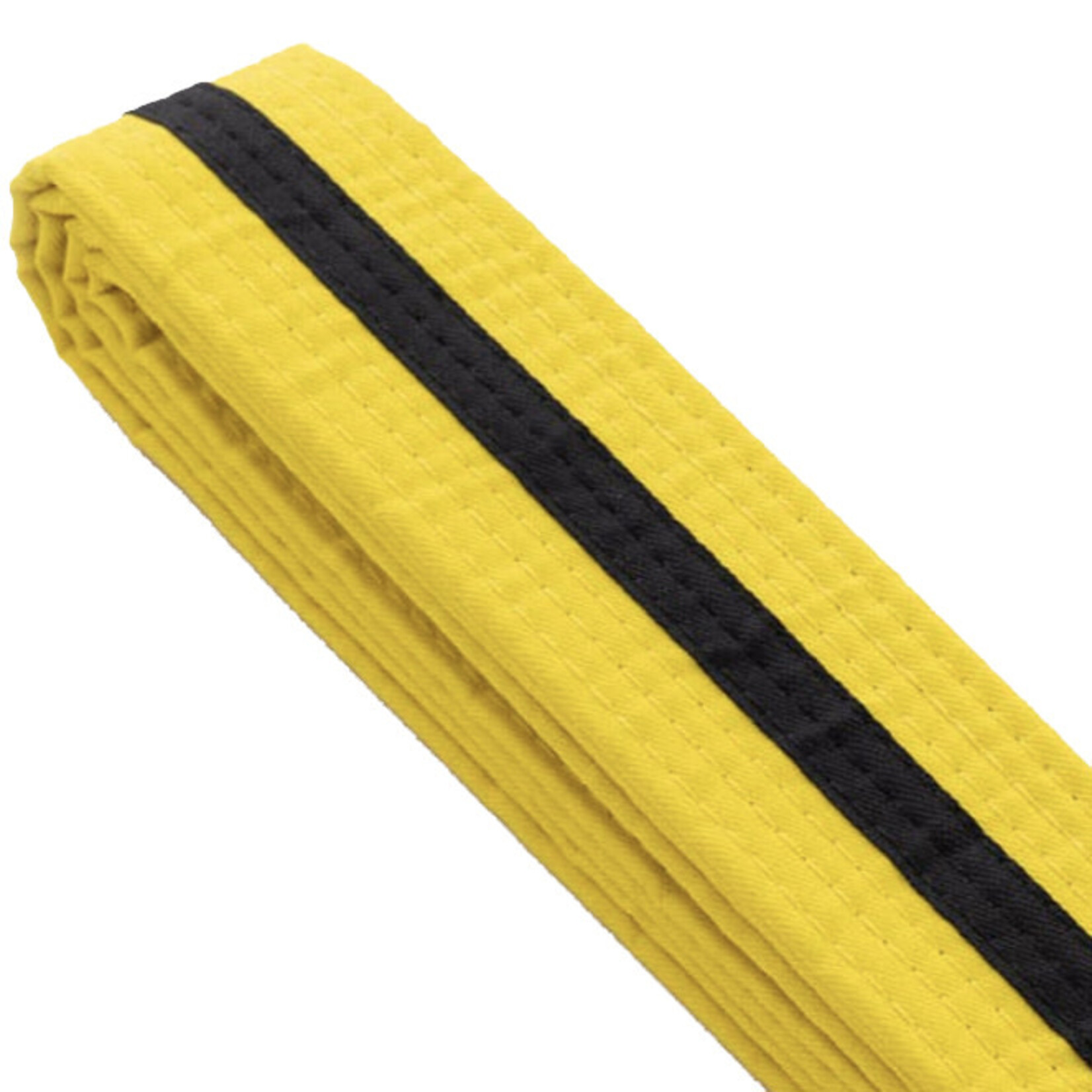 Taekwondo Yellow Belt Martial Arts Belt With Base Colour And Black