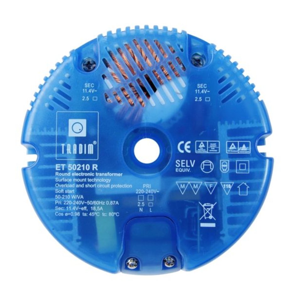 Kaoyi KTB-210A halogen transformer round 50-210 Watt - ET48.com