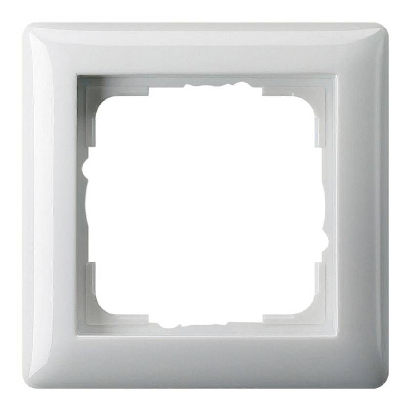 Gira Standard 55 cover frame single white 021103 - ET48.com