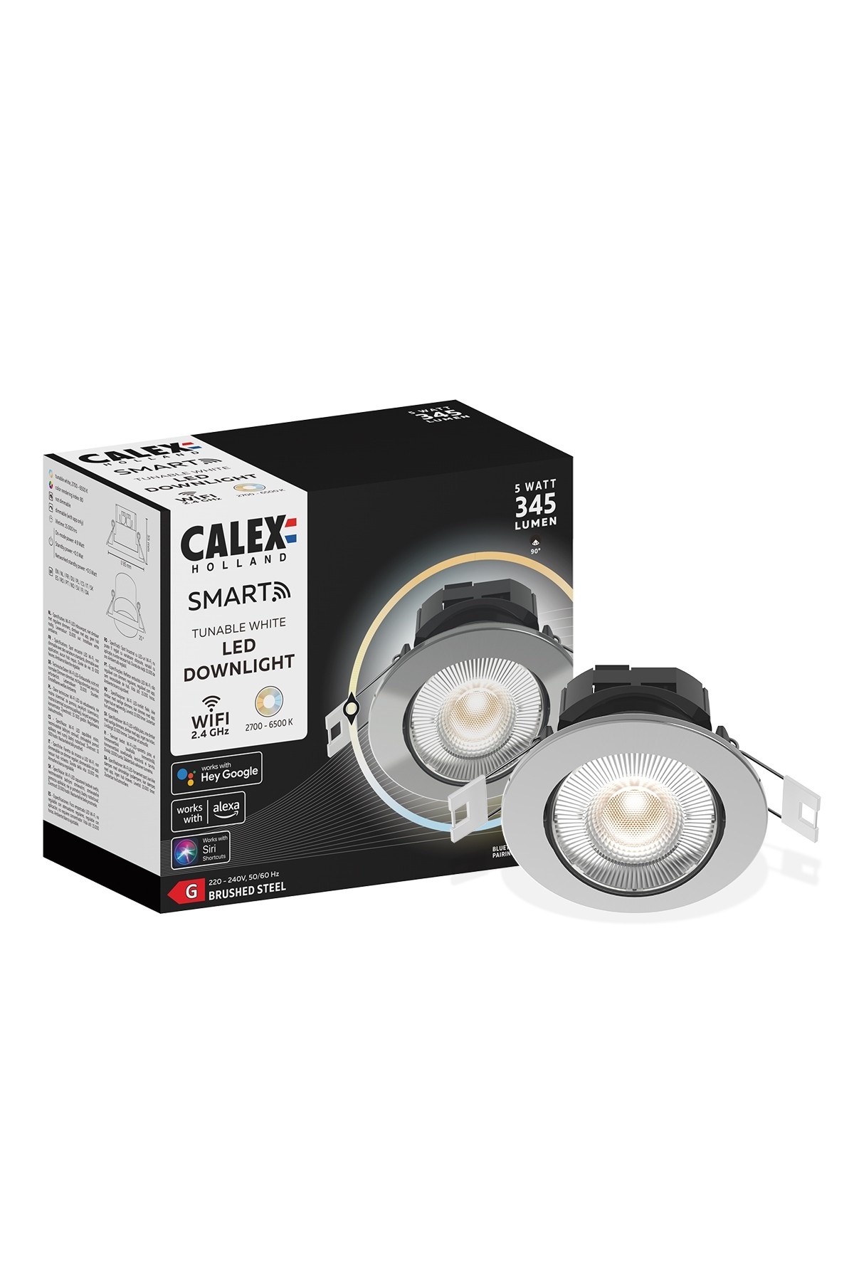 Calex Smart Downlight Brushed Stainless Steel | ET48 - ET48.com
