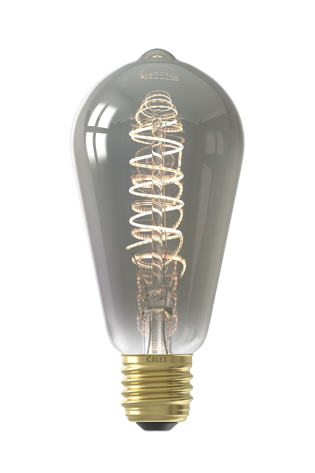 Calex LED full glass Flex Filament Rustic Lamp ST64 Titanium 220-240V - ET48.com