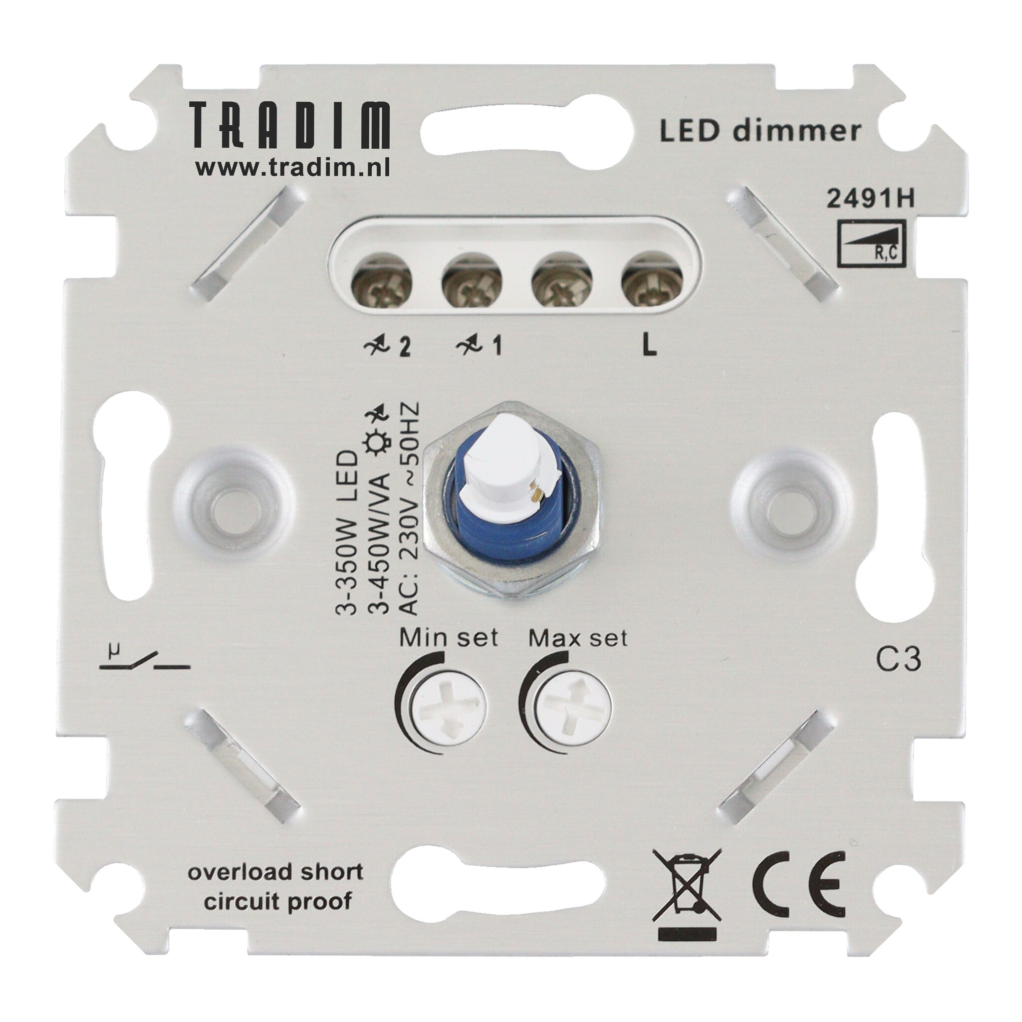 Tradim 2491H LED Wall Dimmer - ET48.com
