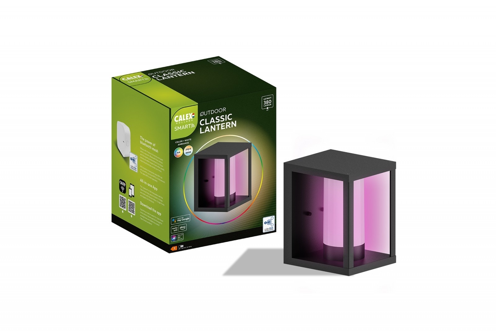 Calex Smart Outdoor Classic Lantern RGB CCT 4W 380lm - ET48.com