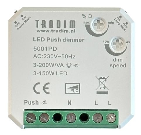 Tradim 5001PD LED Pulse dimmer | Pulse switch | ET48 - ET48.com