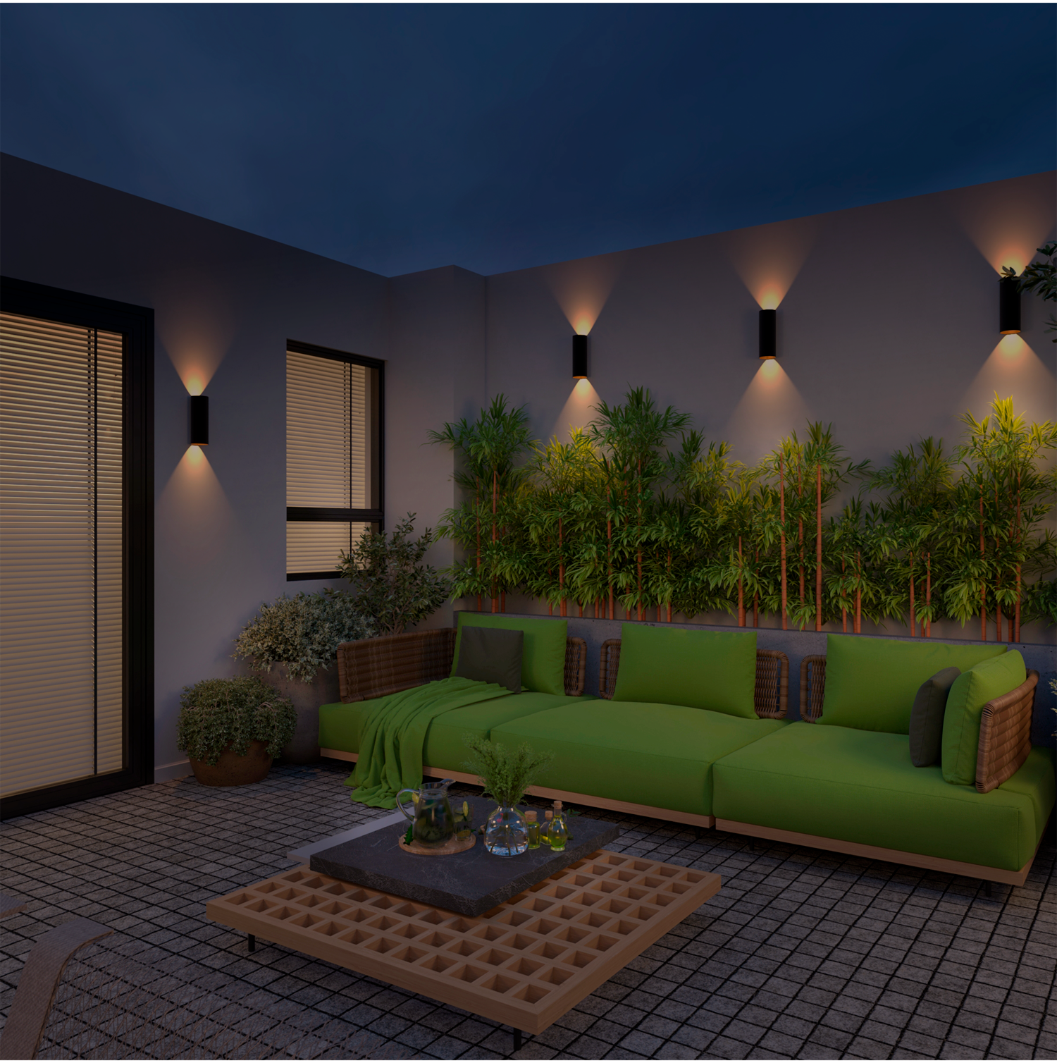 Calex LED Wall Light - Up & Down - Black - Warm White Light - 8W - ET48.com