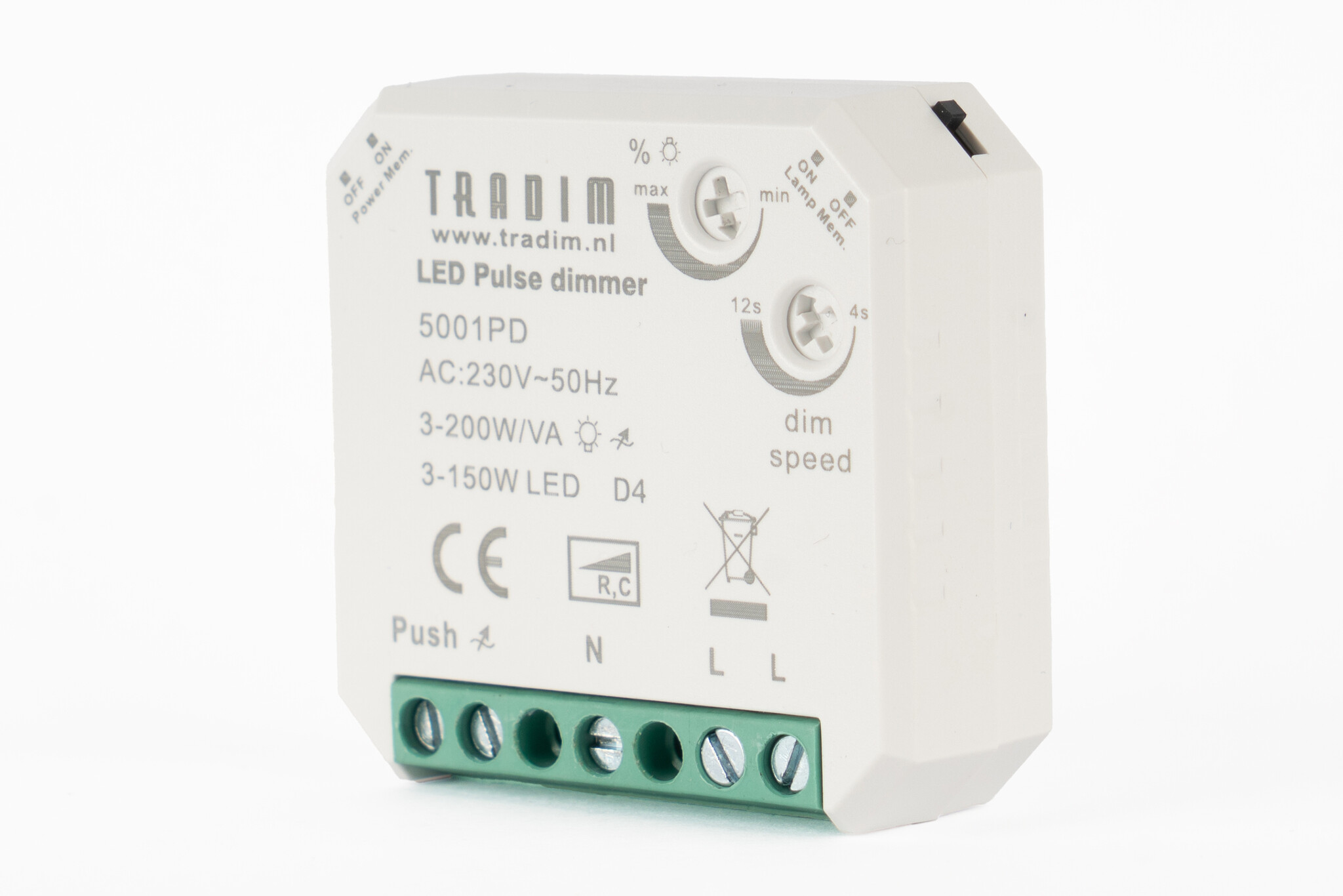 Tradim 5001PD LED Pulse dimmer | Pulse switch | ET48 - ET48.com