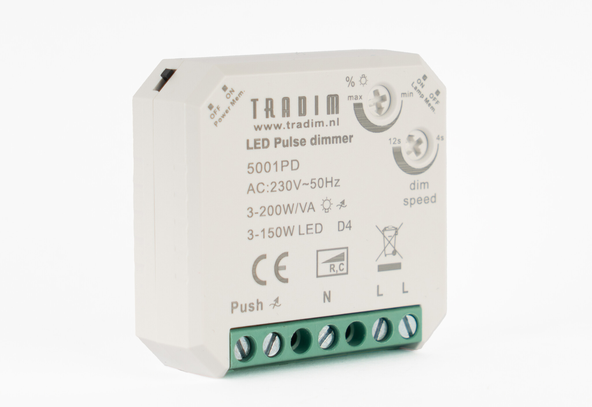 Tradim 5001PD LED Pulse dimmer | Pulse switch | ET48 - ET48.com
