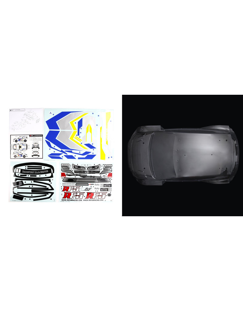 RF5 transparent car shell / RF5 clear body with body stickers ...