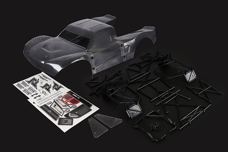 Rovan LT / Losi 5ive-T body frame roll cage kit and body in transparent ...