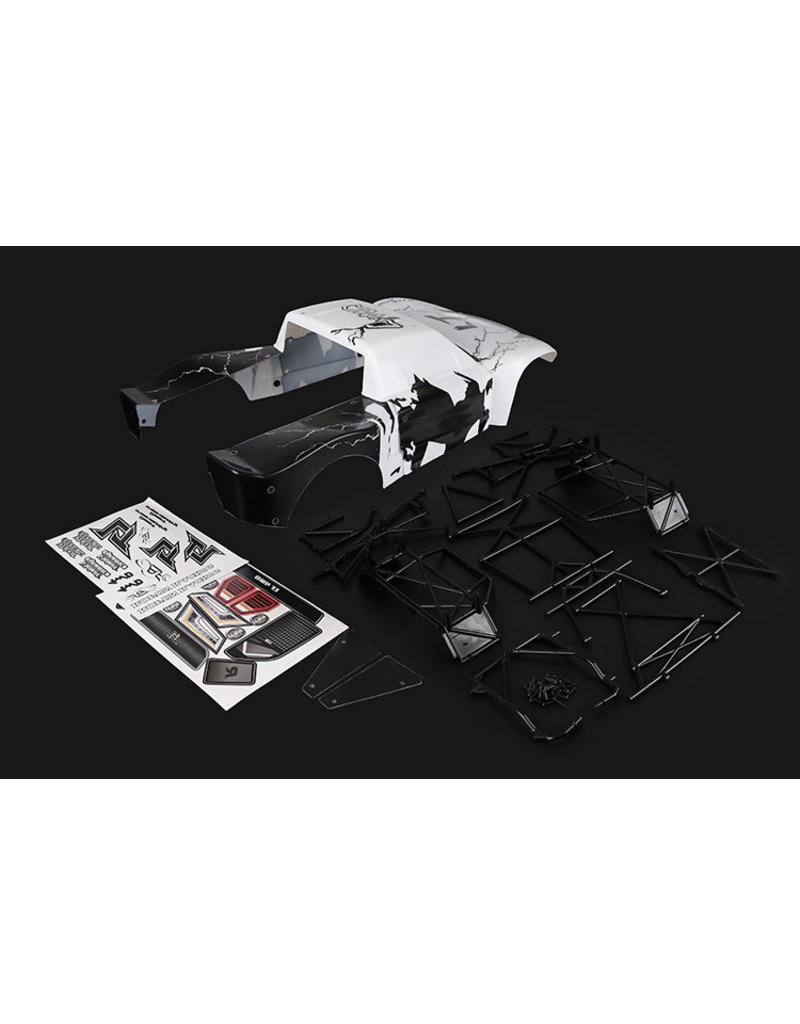 Rovan LT / Losi 5ive-T body frame roll cage kit and body in transparent ...