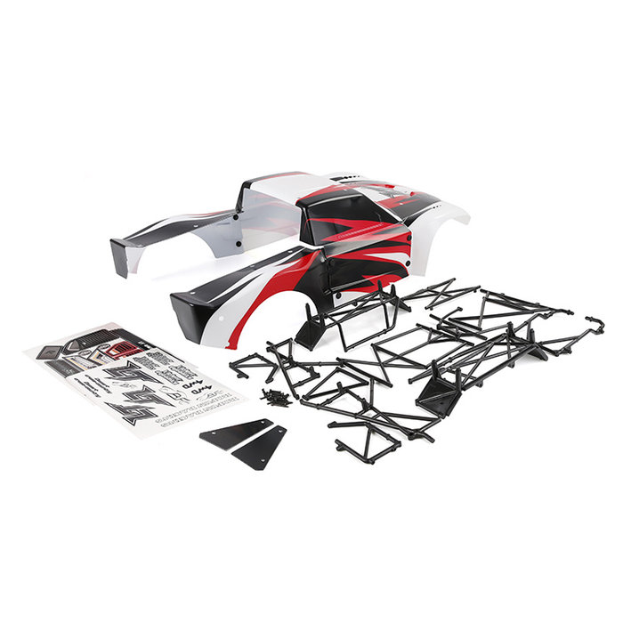 Rovan LT / Losi 5ive-T body frame roll cage kit and body in transparent ...