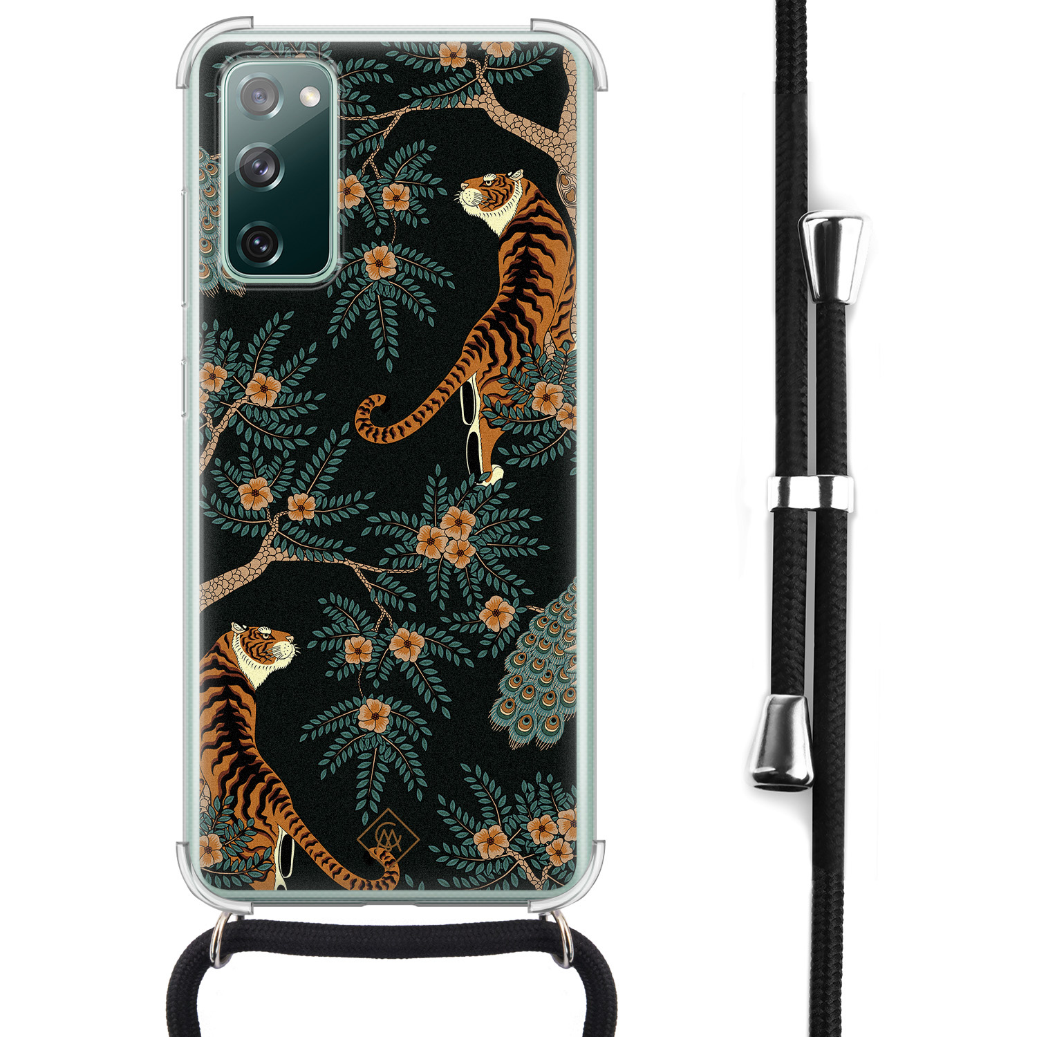 Samsung Galaxy S20 FE hoesje met koord - Tijger jungle - Casimoda.nl