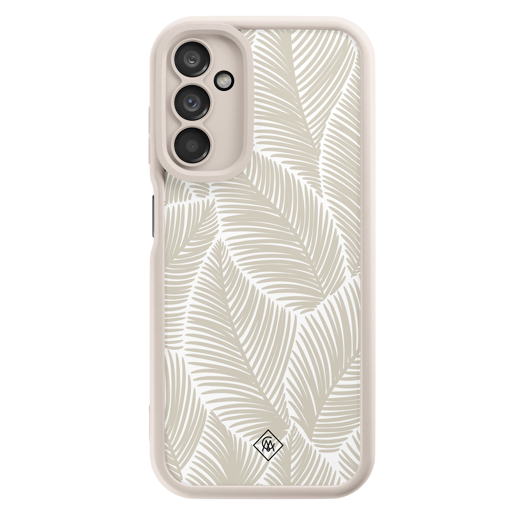 Samsung Galaxy A14 beige case - Palmy leaves beige - Casimoda.nl