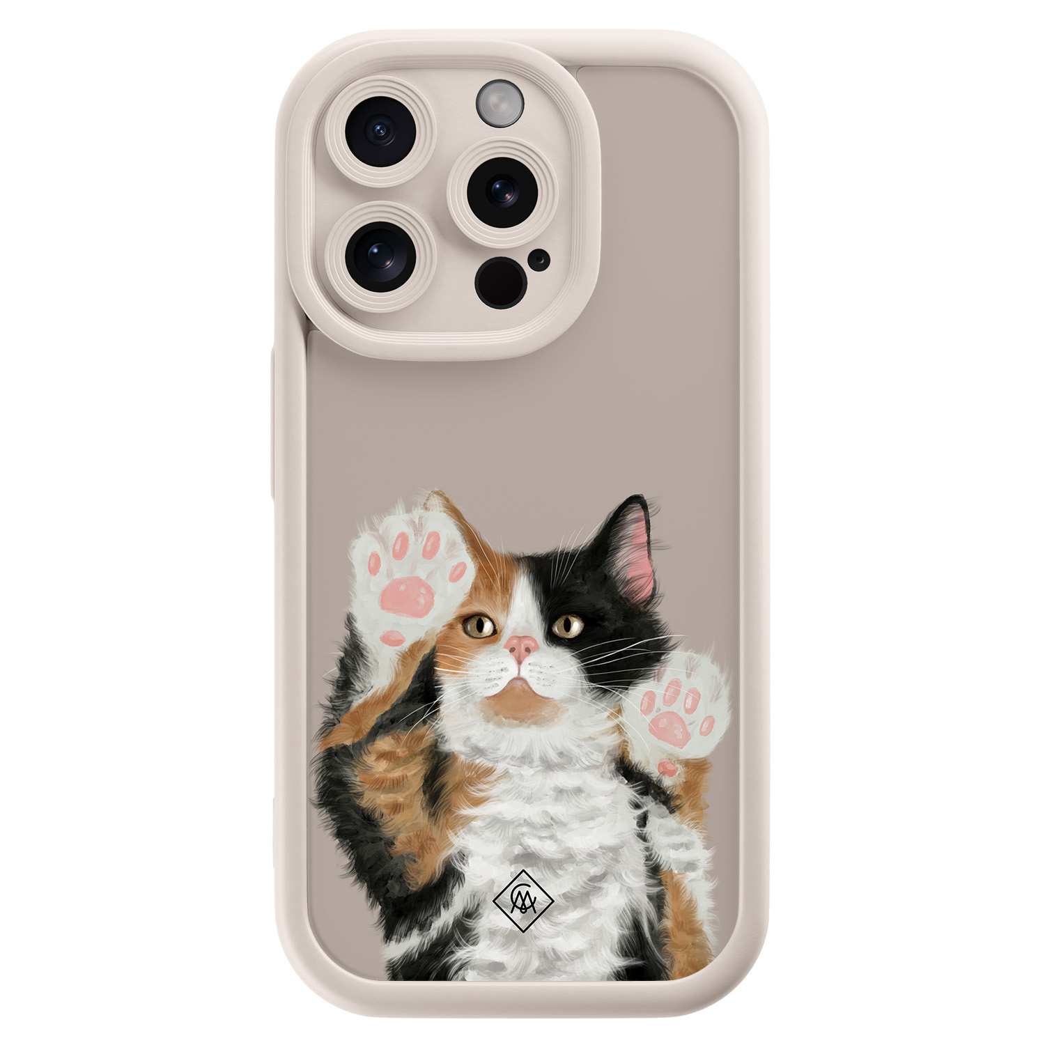 iPhone 15 Pro beige case - Kat - Casimoda.nl