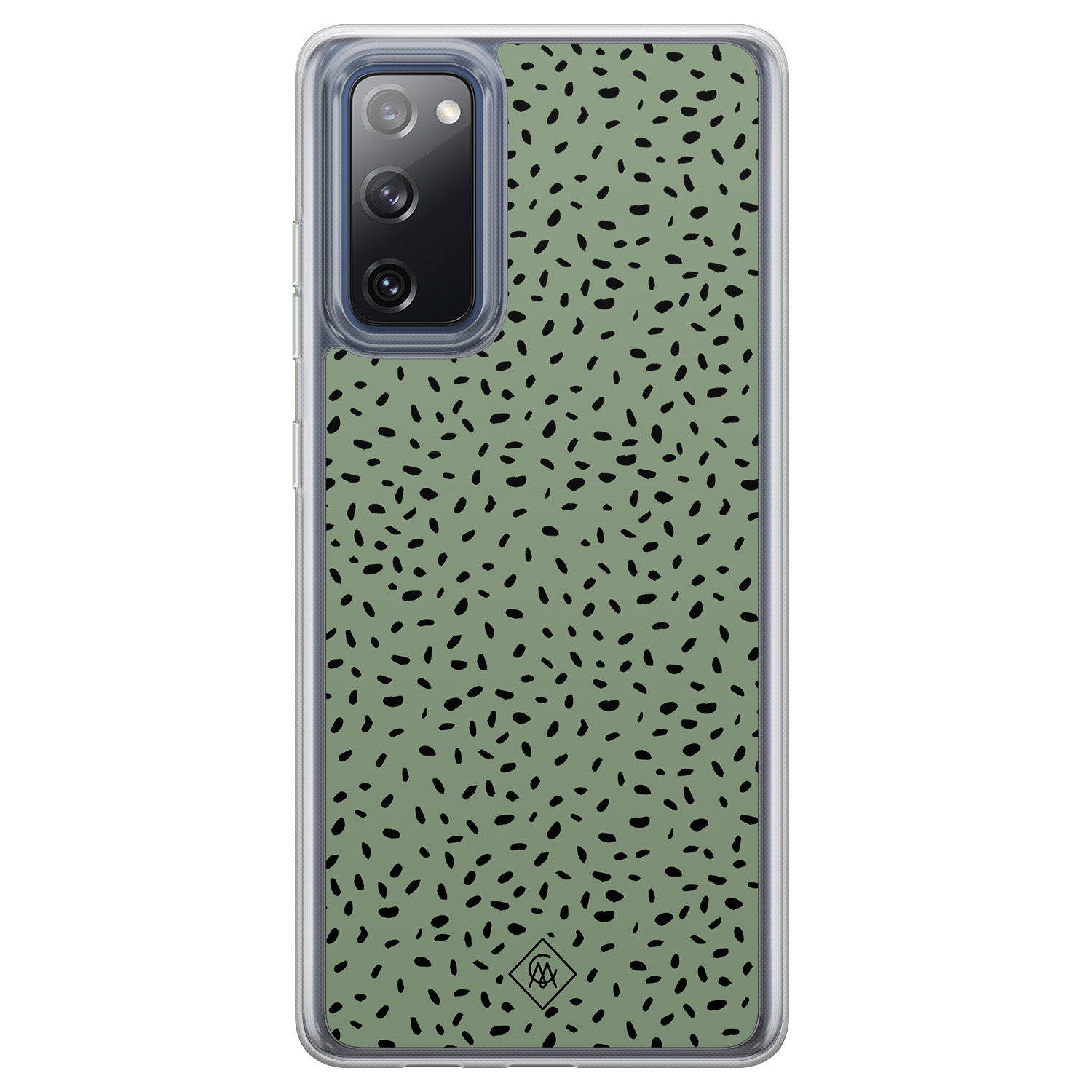 Samsung Galaxy S20 FE hybride hoesje - Green confetti - Casimoda.nl