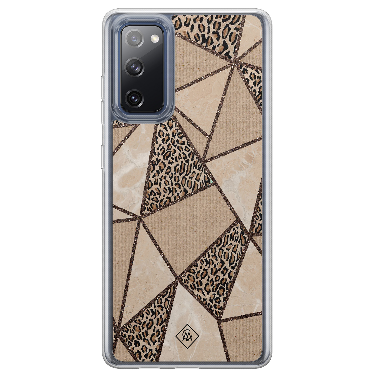 Samsung Galaxy S20 FE hybride hoesje - Leopard abstract - Casimoda.nl