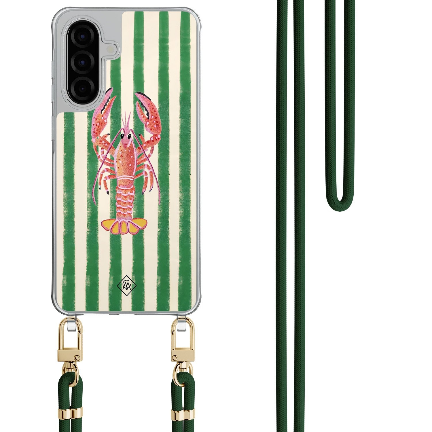 Samsung Galaxy A26 hoesje met groen koord - Kreeft - Casimoda.nl