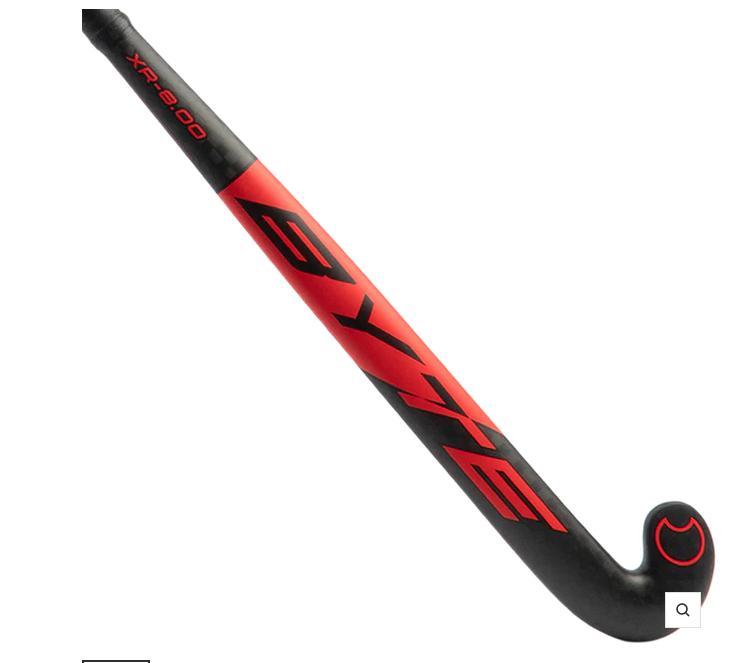 Byte XR8 Hockey Stick (2025), Black/Red - Gannon Sports
