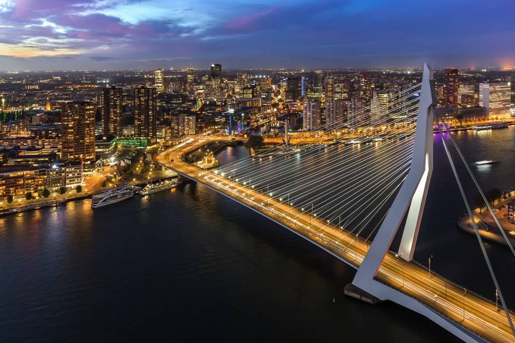 Erasmusbrug | Rotterdam aan de muur | Canvas - Aluminium - Plexiglas ...