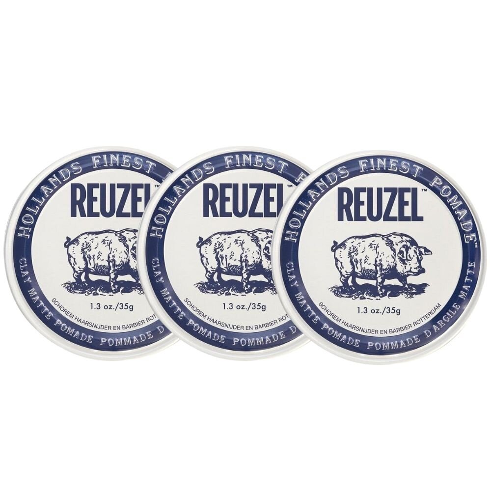 Reuzel Clay Matte Pomade 3-Pack morgen in huis vanaf - €45,95 ...
