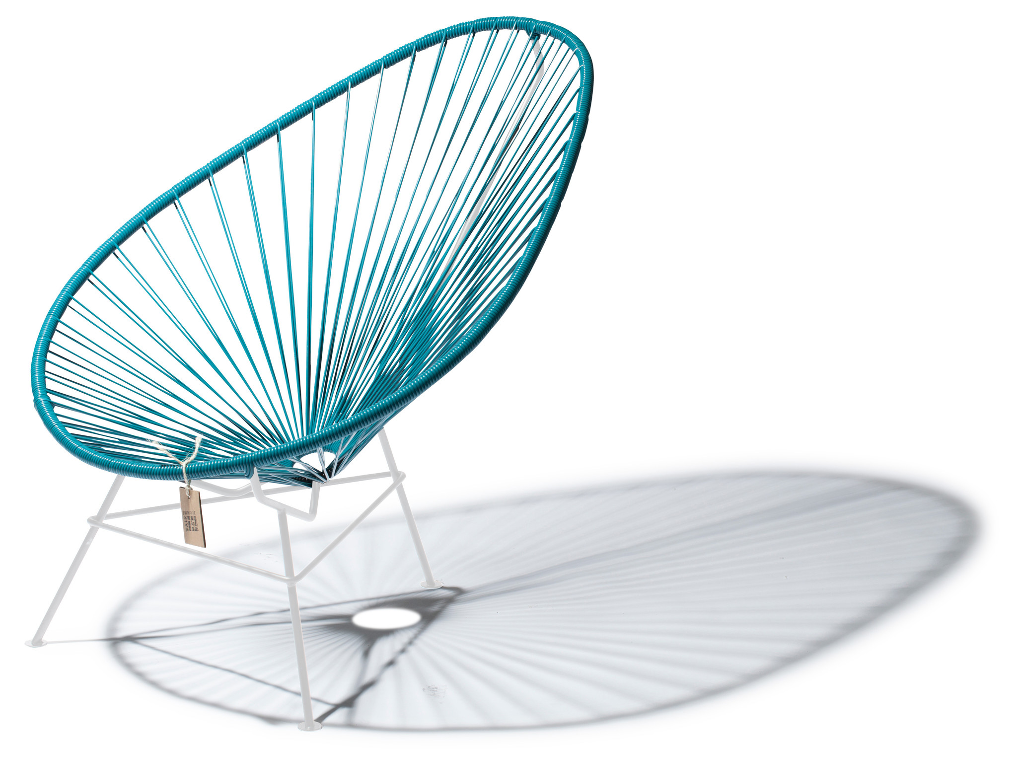 Handmade Acapulco chair petrol blue, white frame | The Original ...