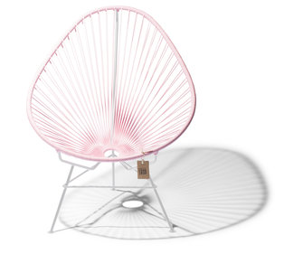 Acapulco chair pink pastel, white frame | The Original Acapulco chair