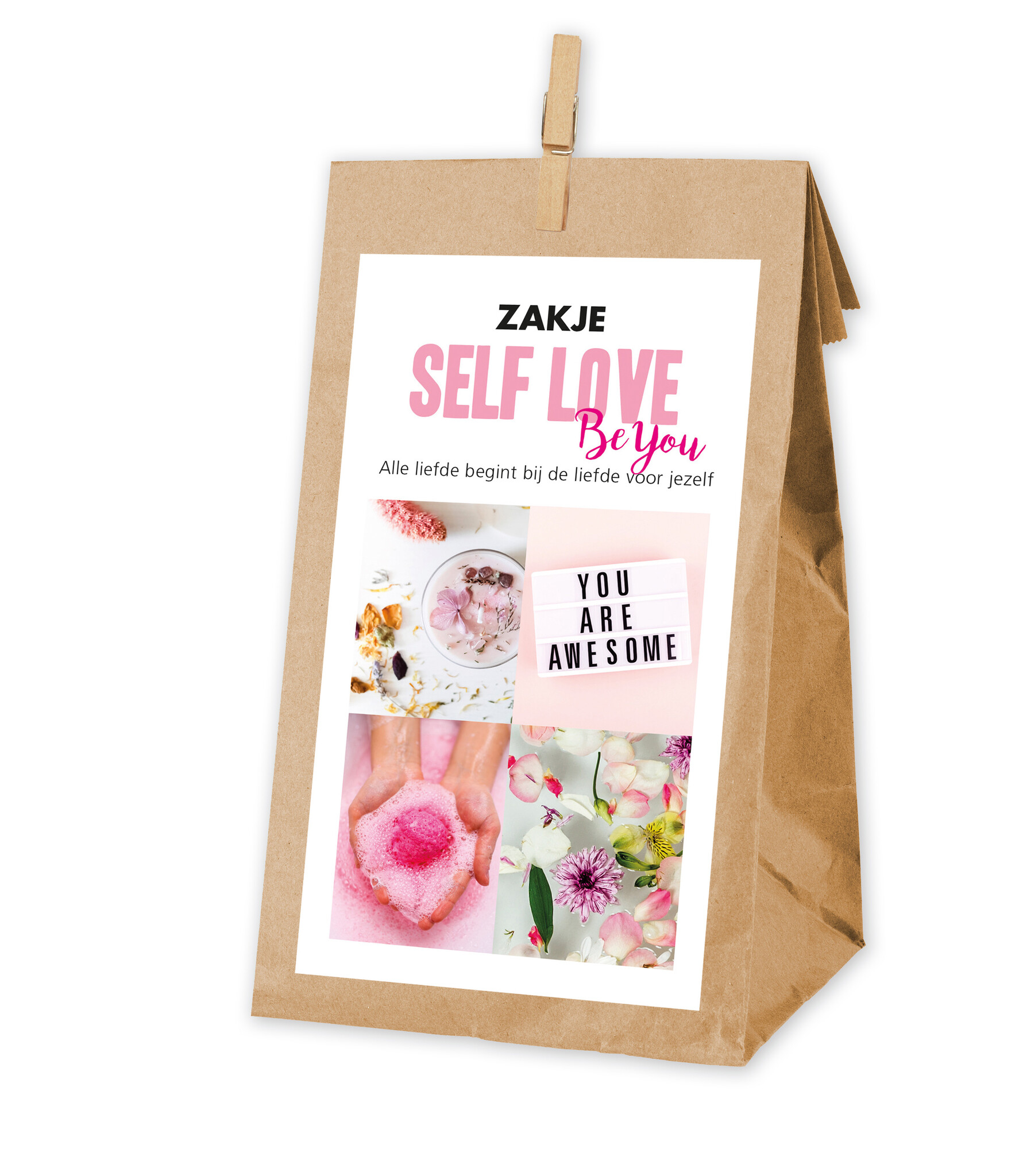 Zakje SELF LOVE 15 st. Alle liefde begint bij de liefde voor jezelf ...
