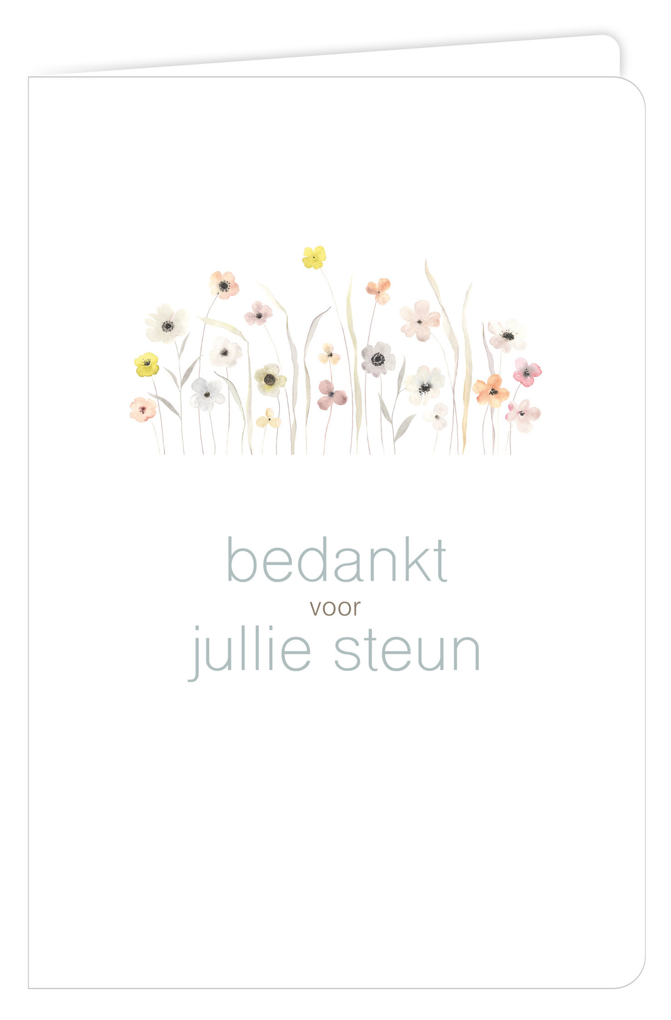 Wenskaart Water 6 st. Bedankt voor jullie steun - Give-X