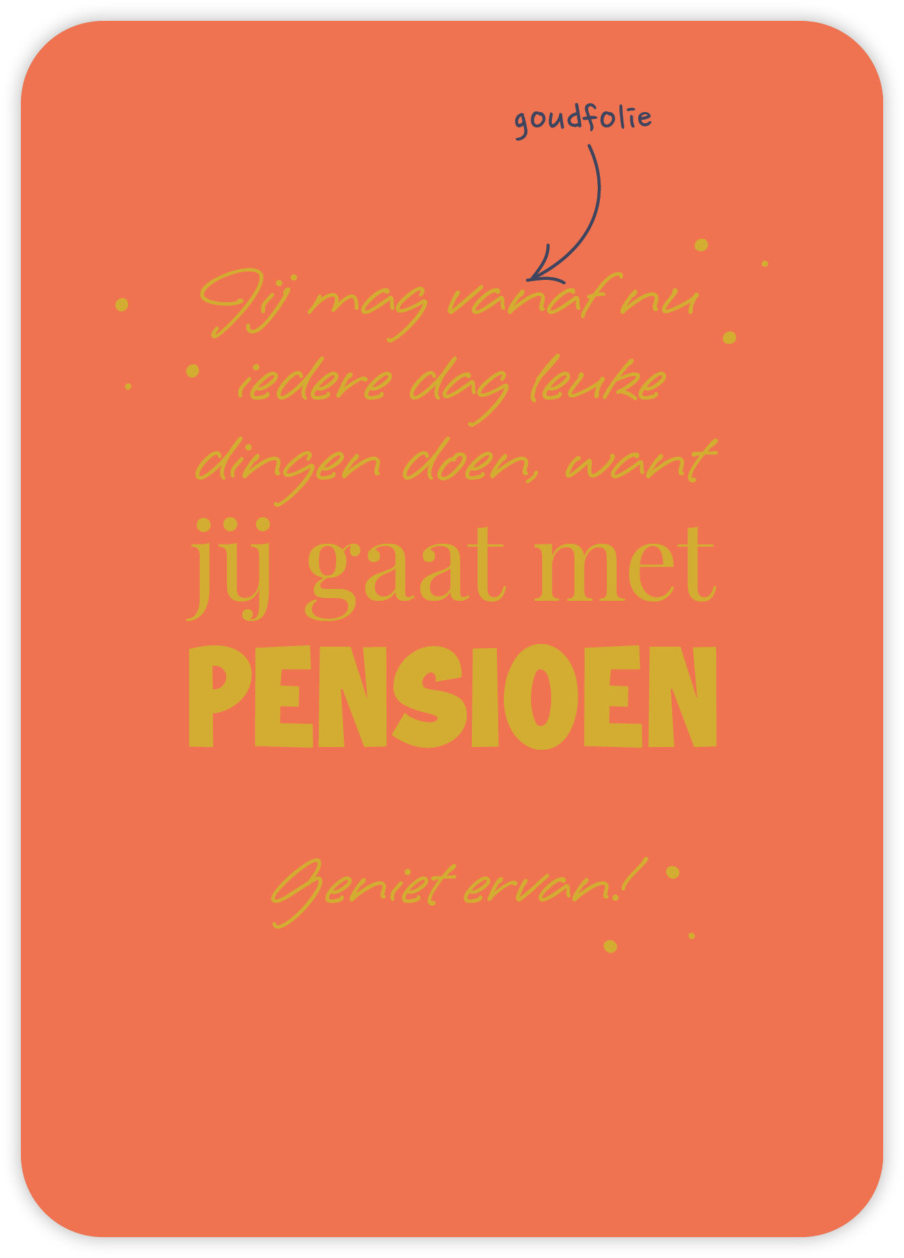 Postkaart Friends 12 st. Jij gaat met pensioen Geniet ervan! - Give-X