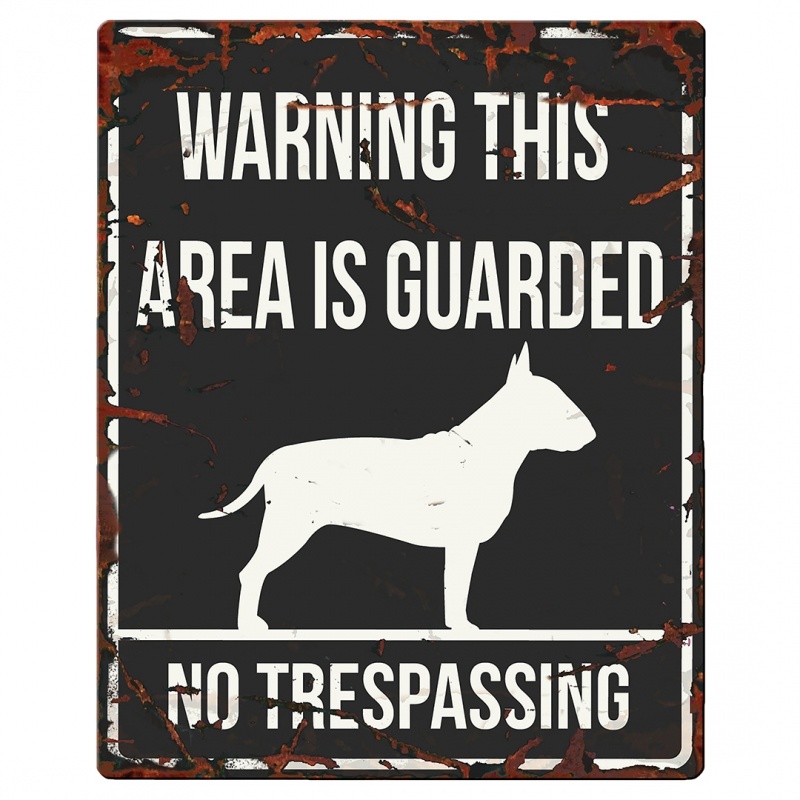 D&D Warning Sign Bull Terrier - PetsGifts