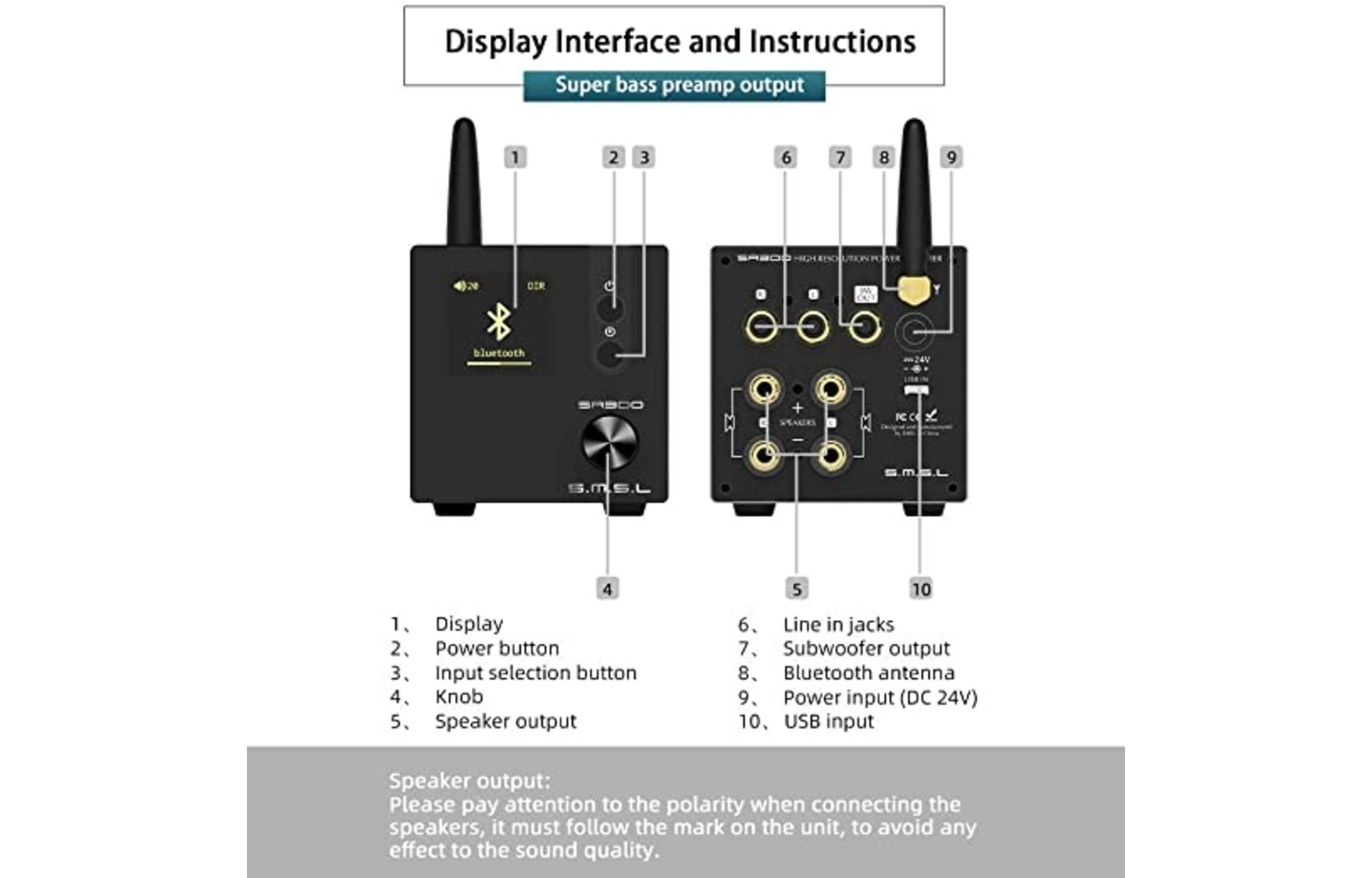 Order the SMSL SA300 HiFi Bluetooth Digital Amplifier - SoundImports