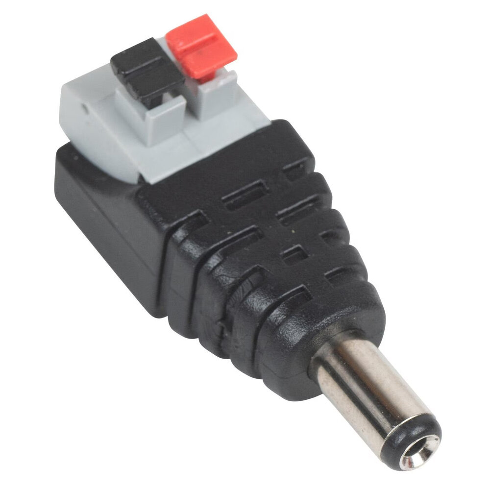 5.5 x 2.1mm DC Barrel Plug / Male with Push Down Connectors - SoundImports