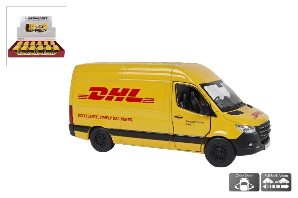 DHL bus Mercedes-benz Sprinter 12 Cm 1:36 Staal Geel - West coast ...