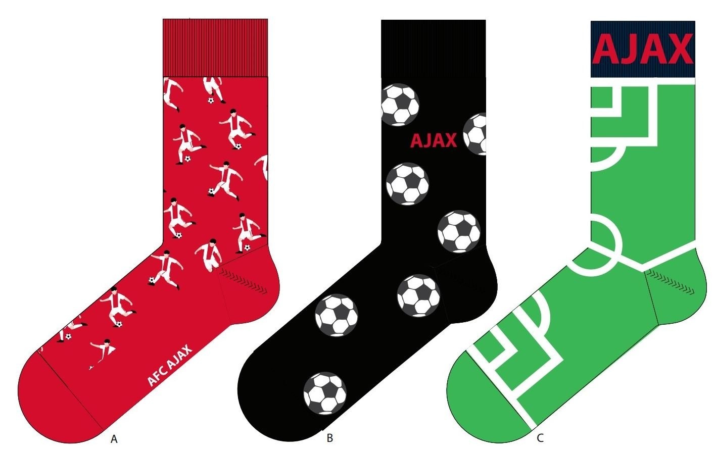Ajax Funny Sokken 3 pack - West coast Classics BV