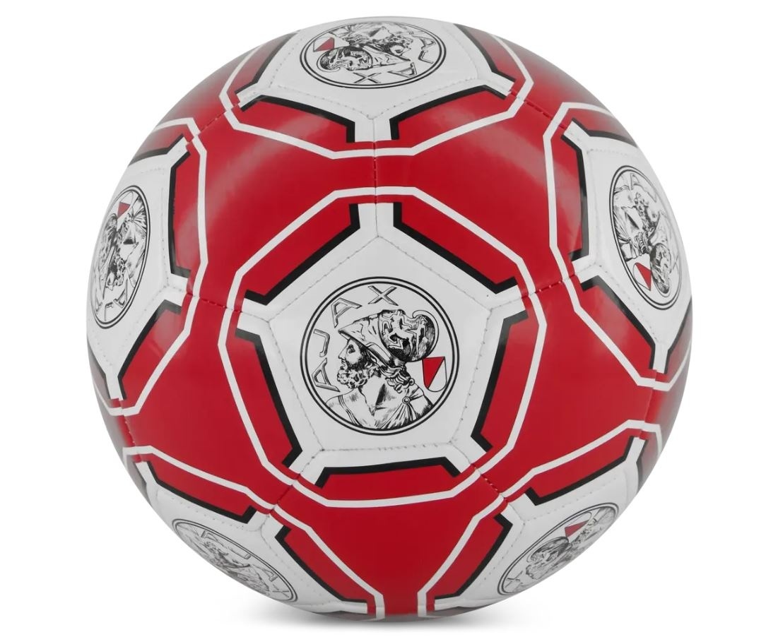 Ajax Voetbal Rood Wit Vlakken Oud Logo Maat 5 - West coast Classics BV