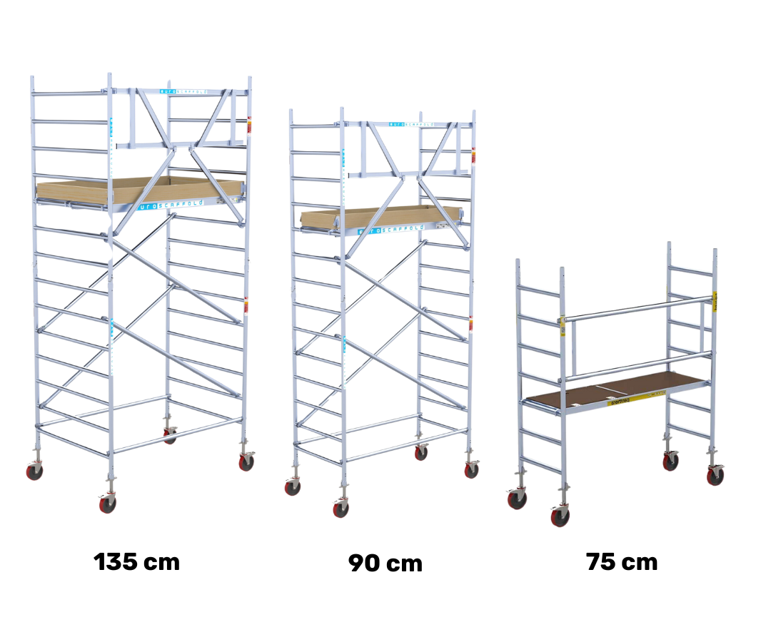 Rolsteigers en afmetingen: waar rekening mee te houden - Steigerdeals