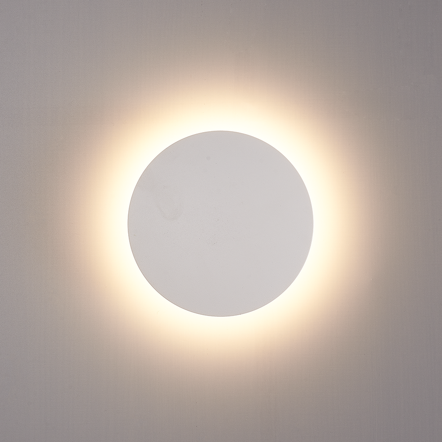 Casper LED wandlamp wit - Rond - 3000K - Voor binnen en buiten