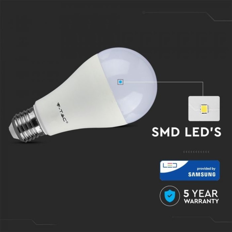 E27 LED Lamp 15 Watt A65 Samsung 3000K Vervangt 85 Watt